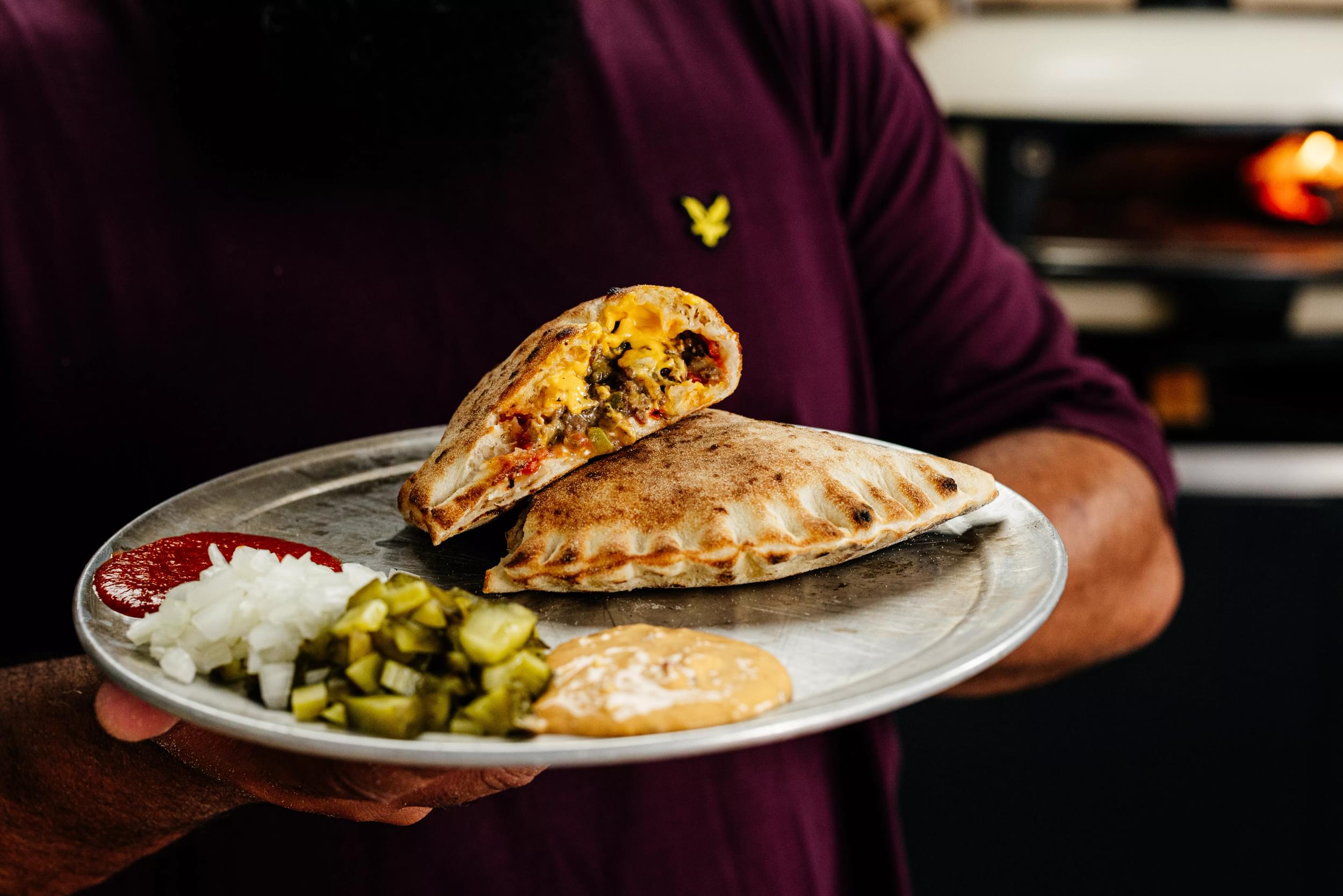 Chopped Cheese Calzone – Gozney